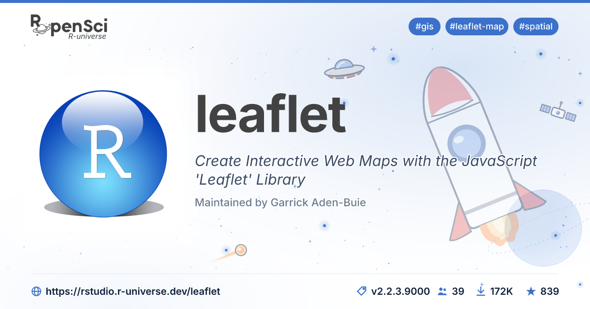 leaflet: Create Interactive Web Maps with the JavaScript 'Leaflet' Library